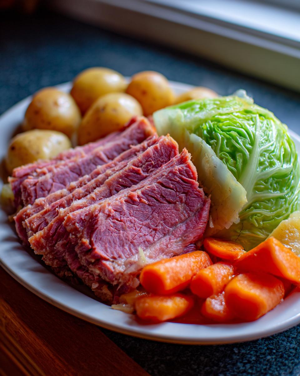 Amazing 8 Hour slow cooker corned beef and cabbage